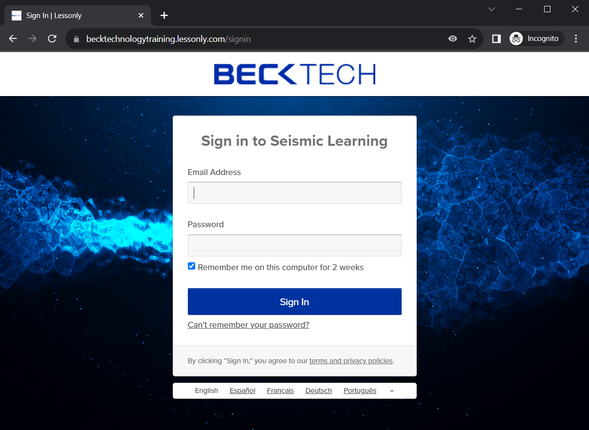 On-demand training content for DESTINI products