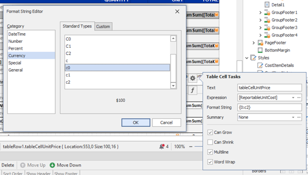 How to Edit Decimal Precision in Standard Reports