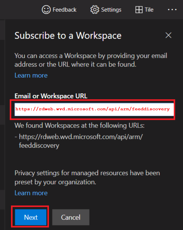 Refresh your Feeds in Remote Desktop