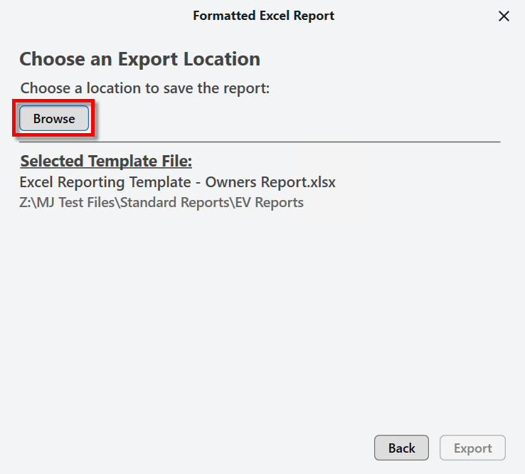 Configuring and Running an Estimate View Excel Report