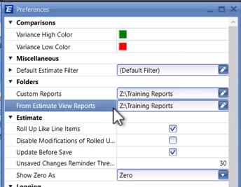 How To Run and Format the Estimate View Excel Report