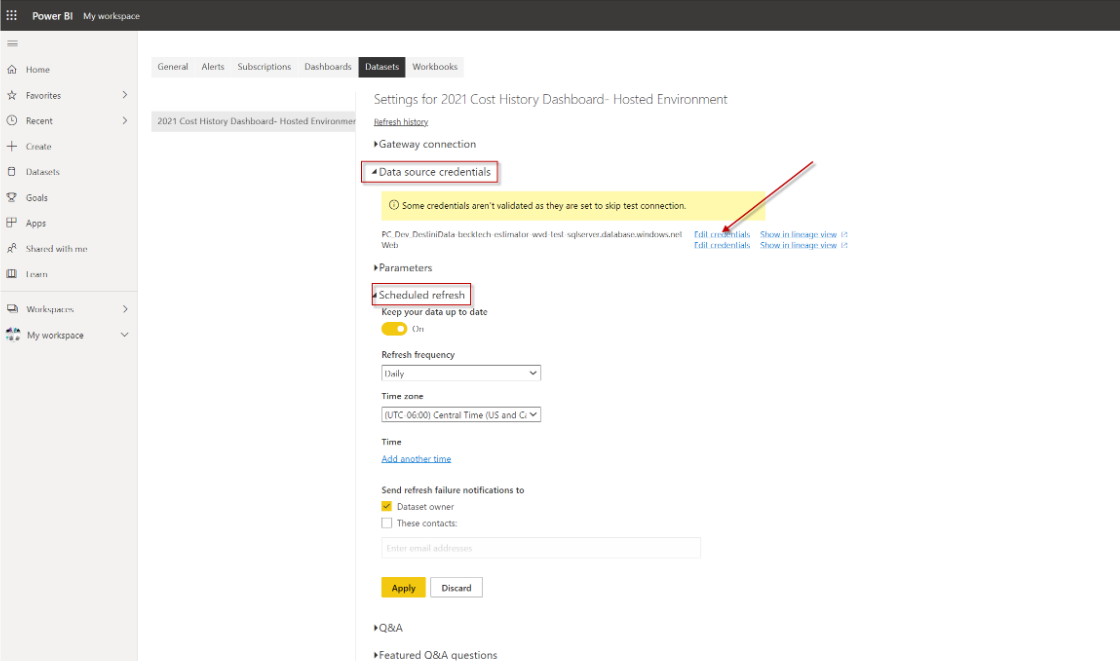 How to refresh your Power BI Dashboard online