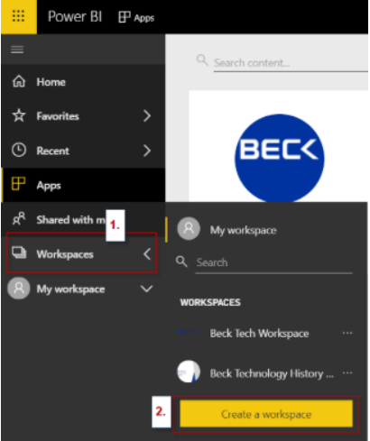 How to create a Power BI Workspace